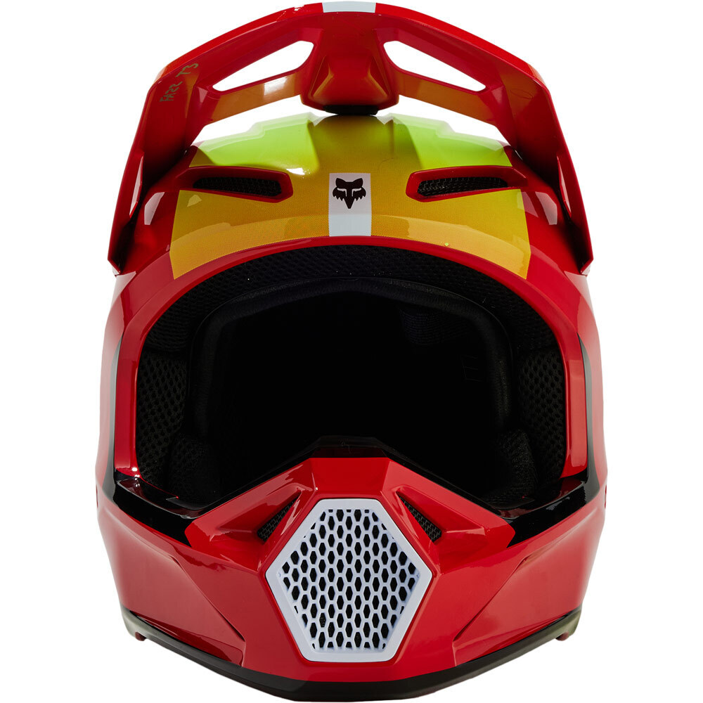 FOX Youth V1 Ballast Off Road Helmet FLO Red - Fox